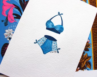 Hand painted bikini | Etsy