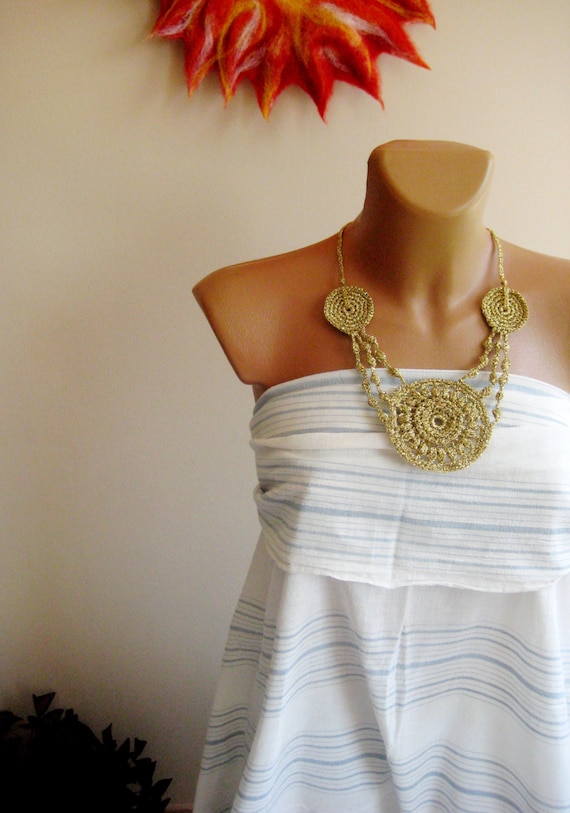 Women Necklace Accessories Boho Jewelry Handmade Crocheted