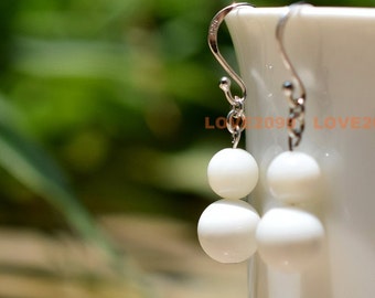 White shell earrings | Etsy