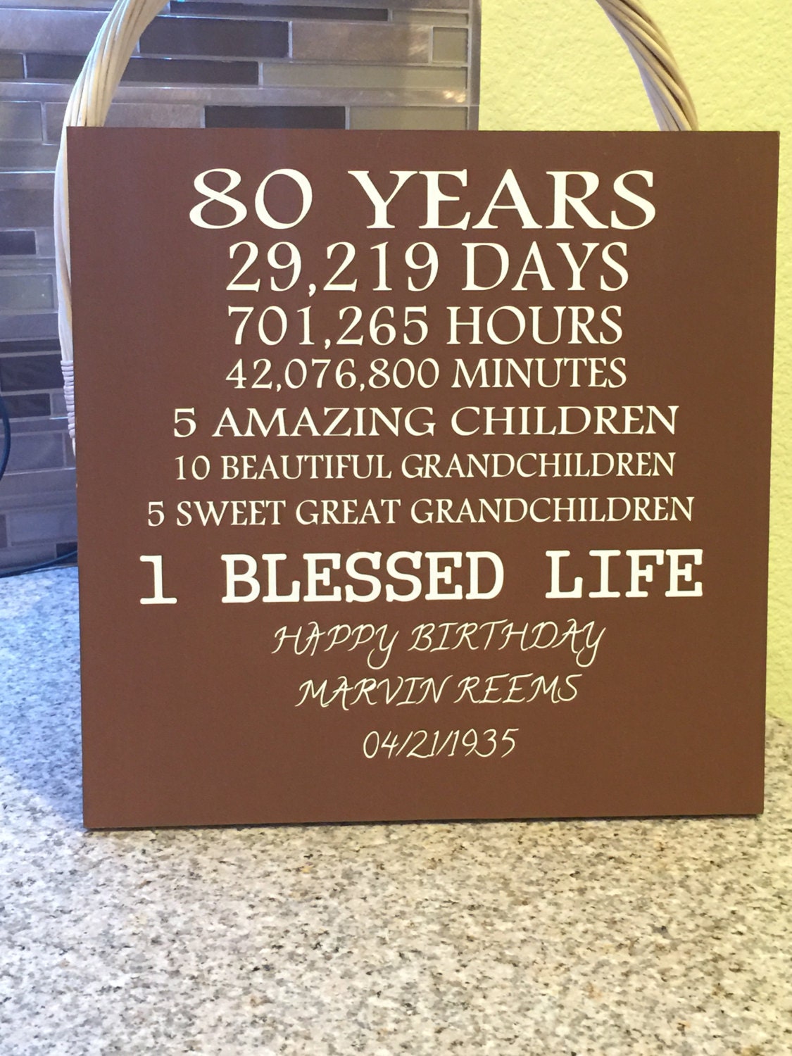 80 Year Old Birthday By CreativeSignsByTal On Etsy