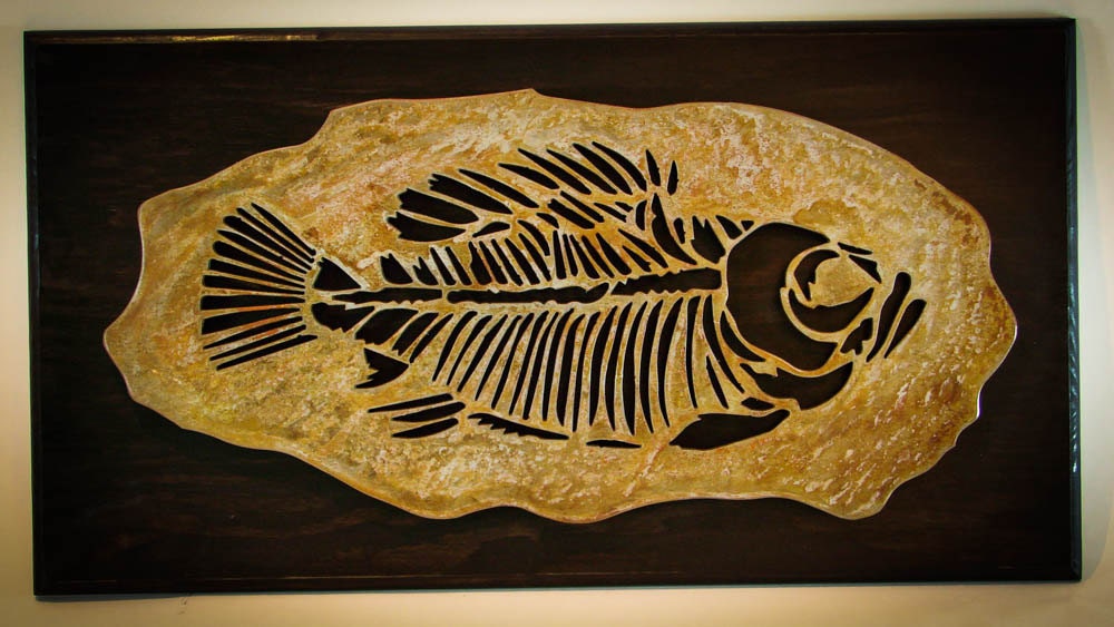 Fossil Fish Wall Art by LightforgeCreations on Etsy