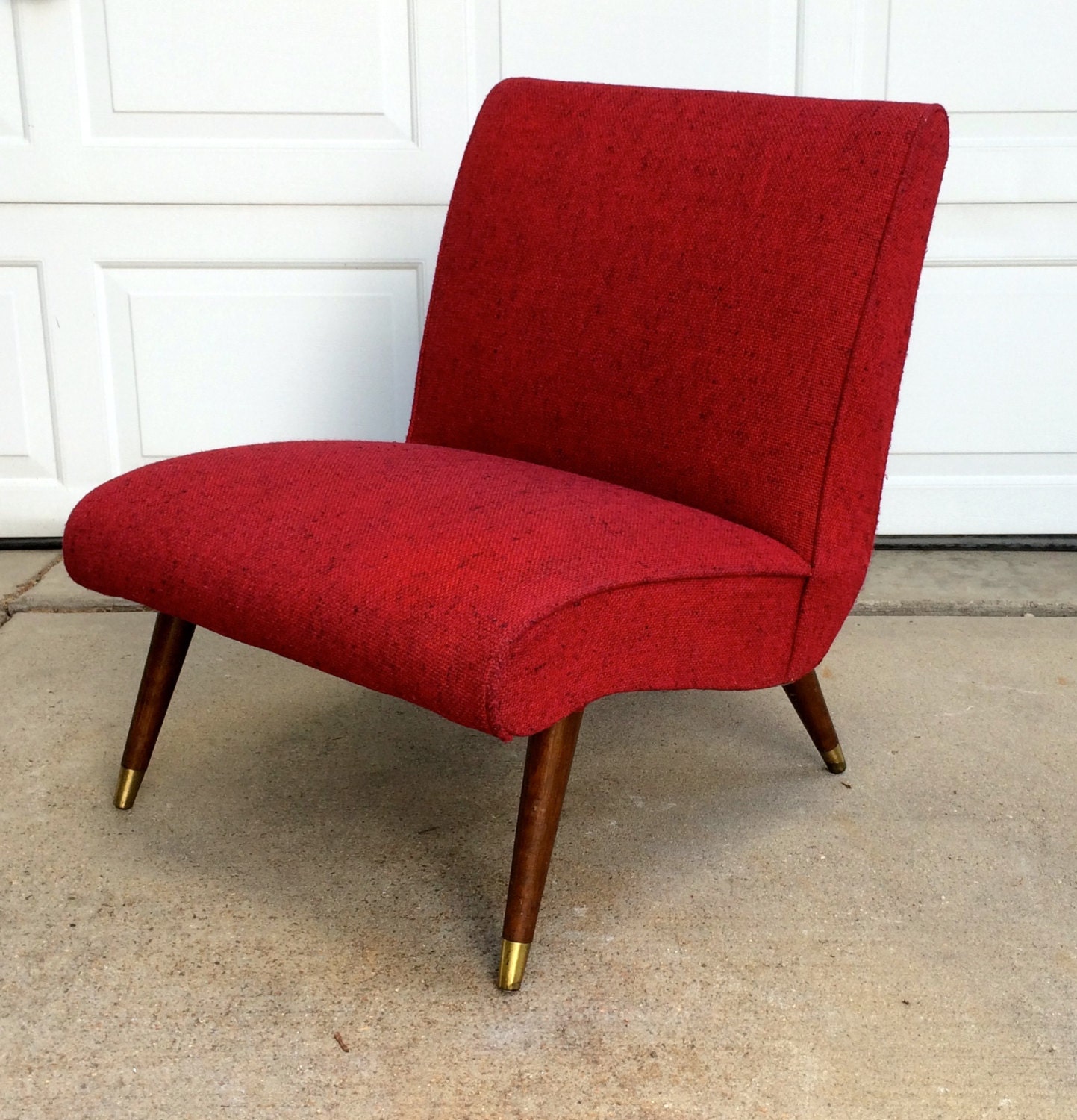 Mid-Century Red Armless Chair – Haute Juice