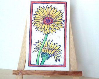 Flower linoleum | Etsy