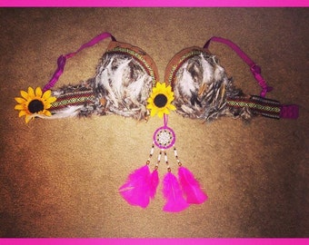 Indian rave bra | Etsy