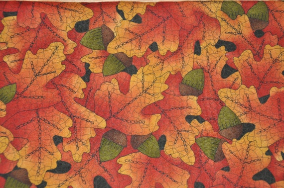 1/2 Yard Retired Moda Autumn Fall Leaves Acorn Hollow 100%