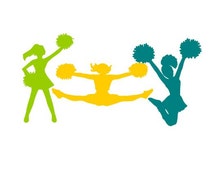 Popular items for cheerleader svg on Etsy