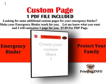 Emergency binder | Etsy