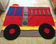 Popular items for fire truck quilt on Etsy
