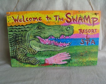 Unique swamp sign related items | Etsy