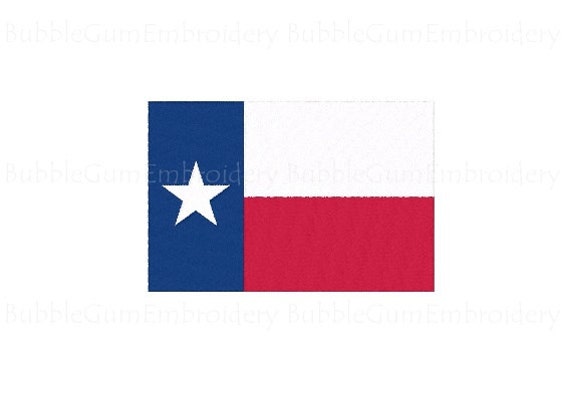 Texas Flag Embroidery Design Instant Download