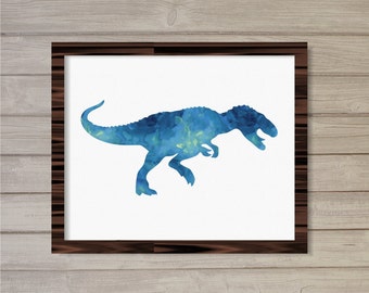 Watercolor dinosaur | Etsy