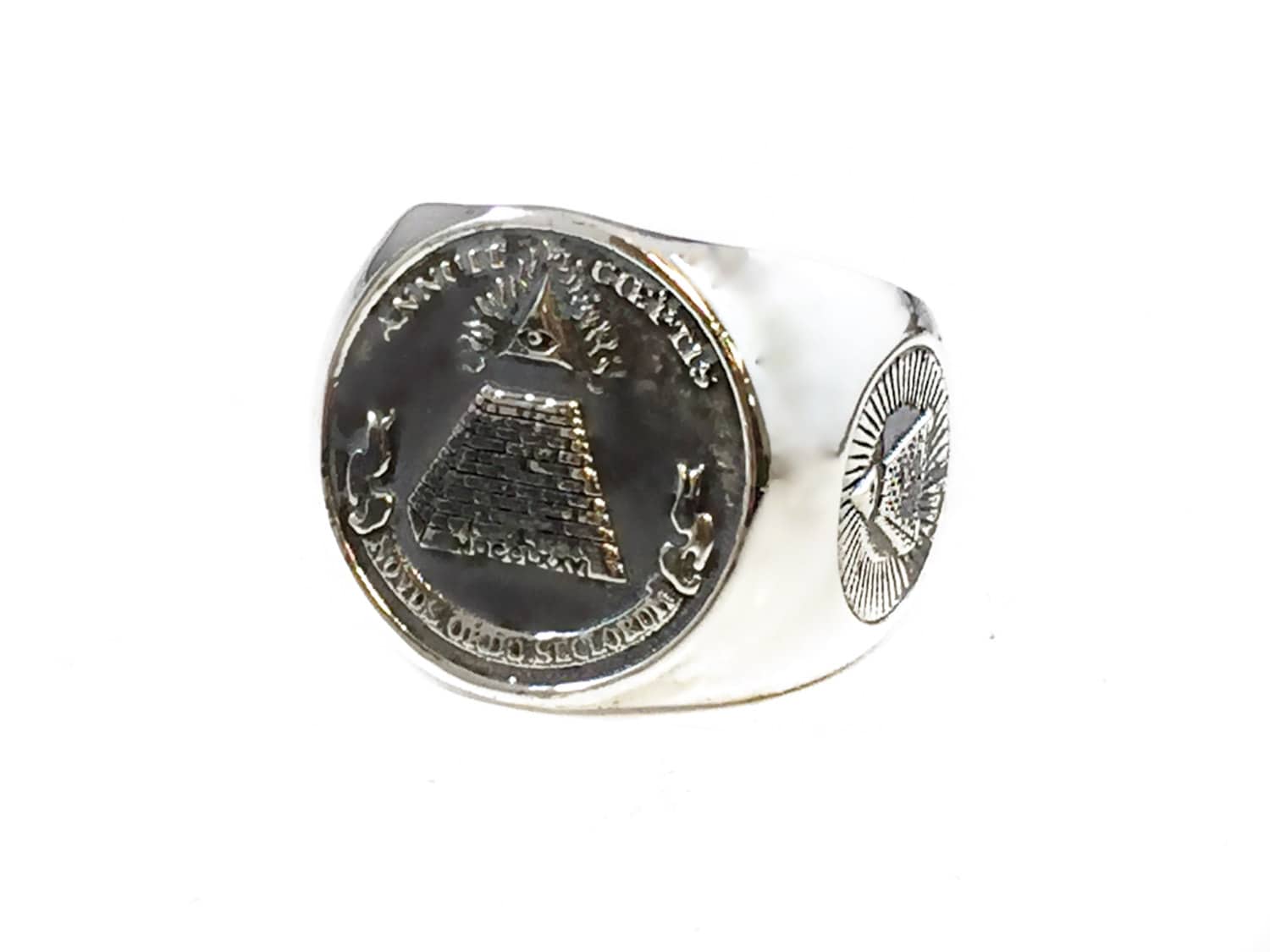 Sterling Silver 925 Masonic Annuit Coeptis Freemasonry
