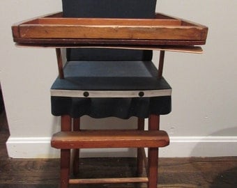 Wooden high chair | Etsy