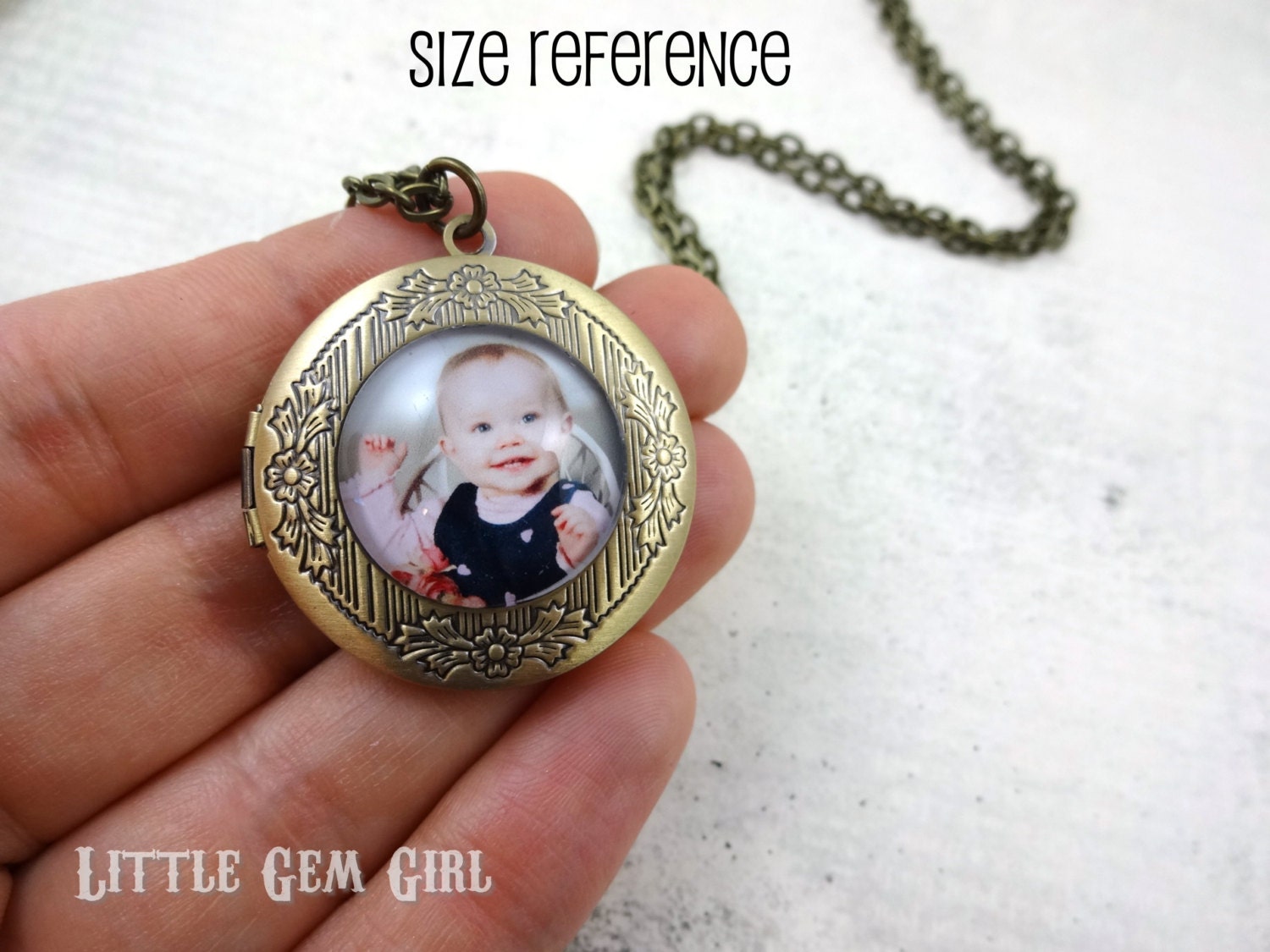 Moon Locket Necklace Glowing Moon Locket Glow by LittleGemGirl