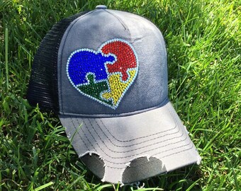 Autism awareness hat | Etsy