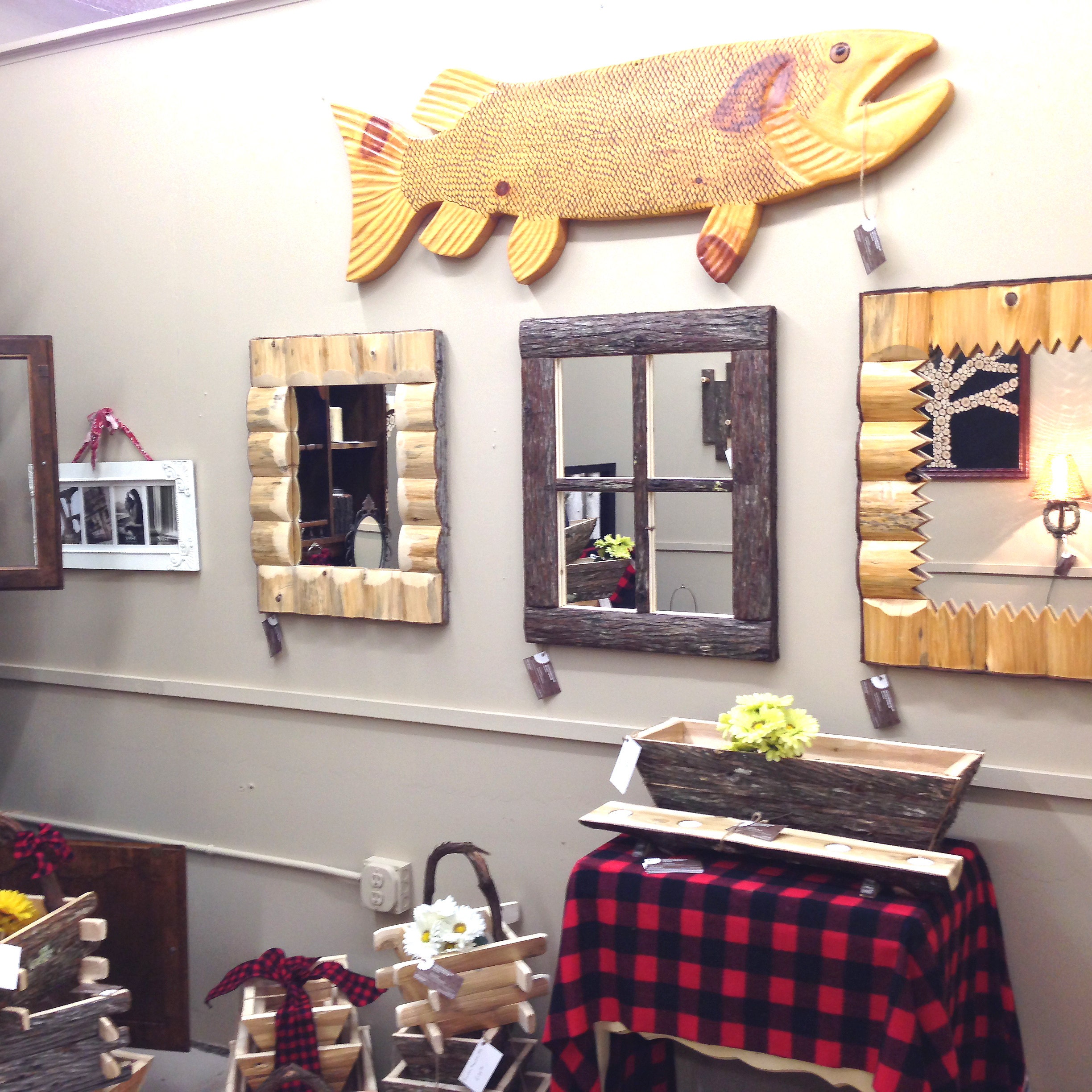 Half Log Peg Rack Log Rack Log Shelving Rack Log Coat Rack