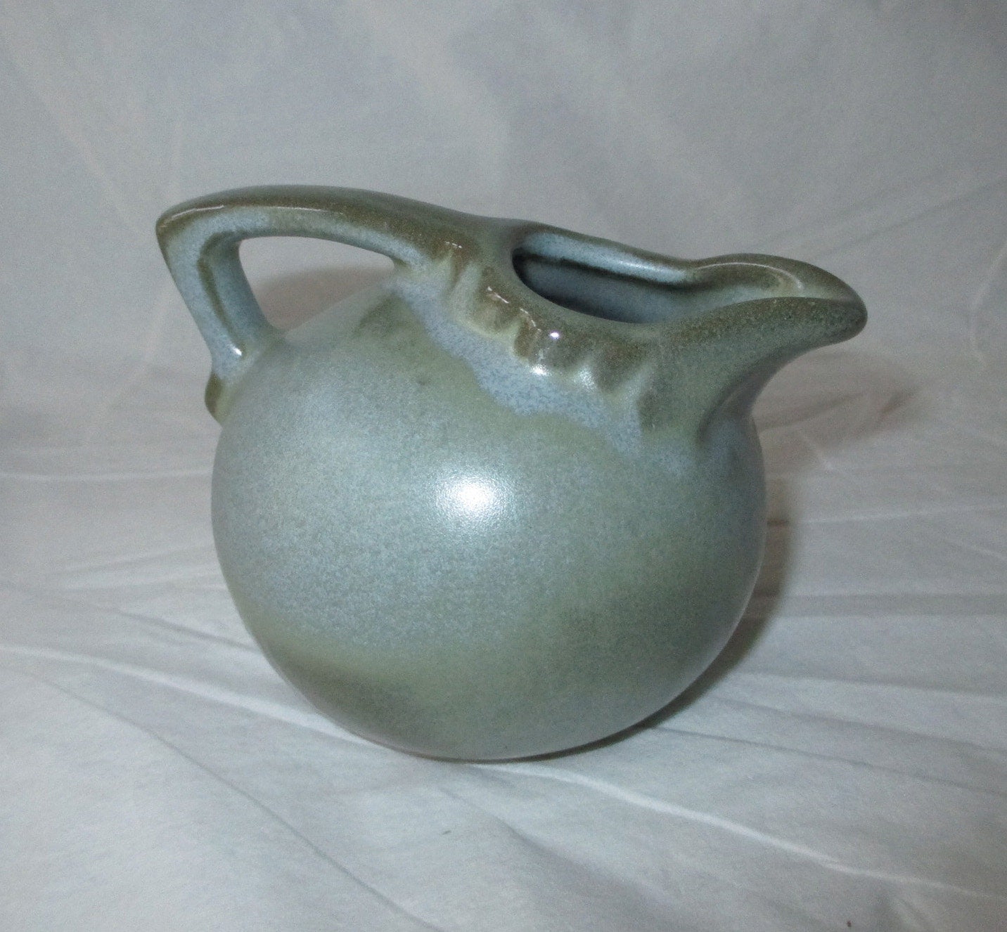 Vintage Frankoma Pottery Creamer / Mini-Pitcher #533, Woodland Moss, ca ...