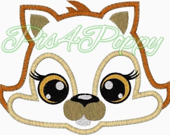 Chipmunk applique | Etsy