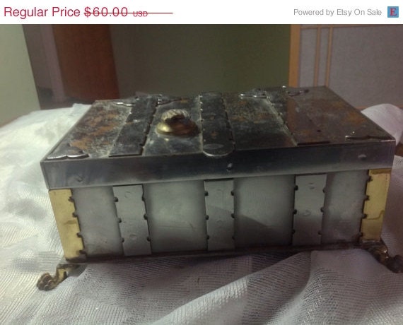 20% Off SUMMER SALE Vintage Medieval Style Metal Box With Secret ...