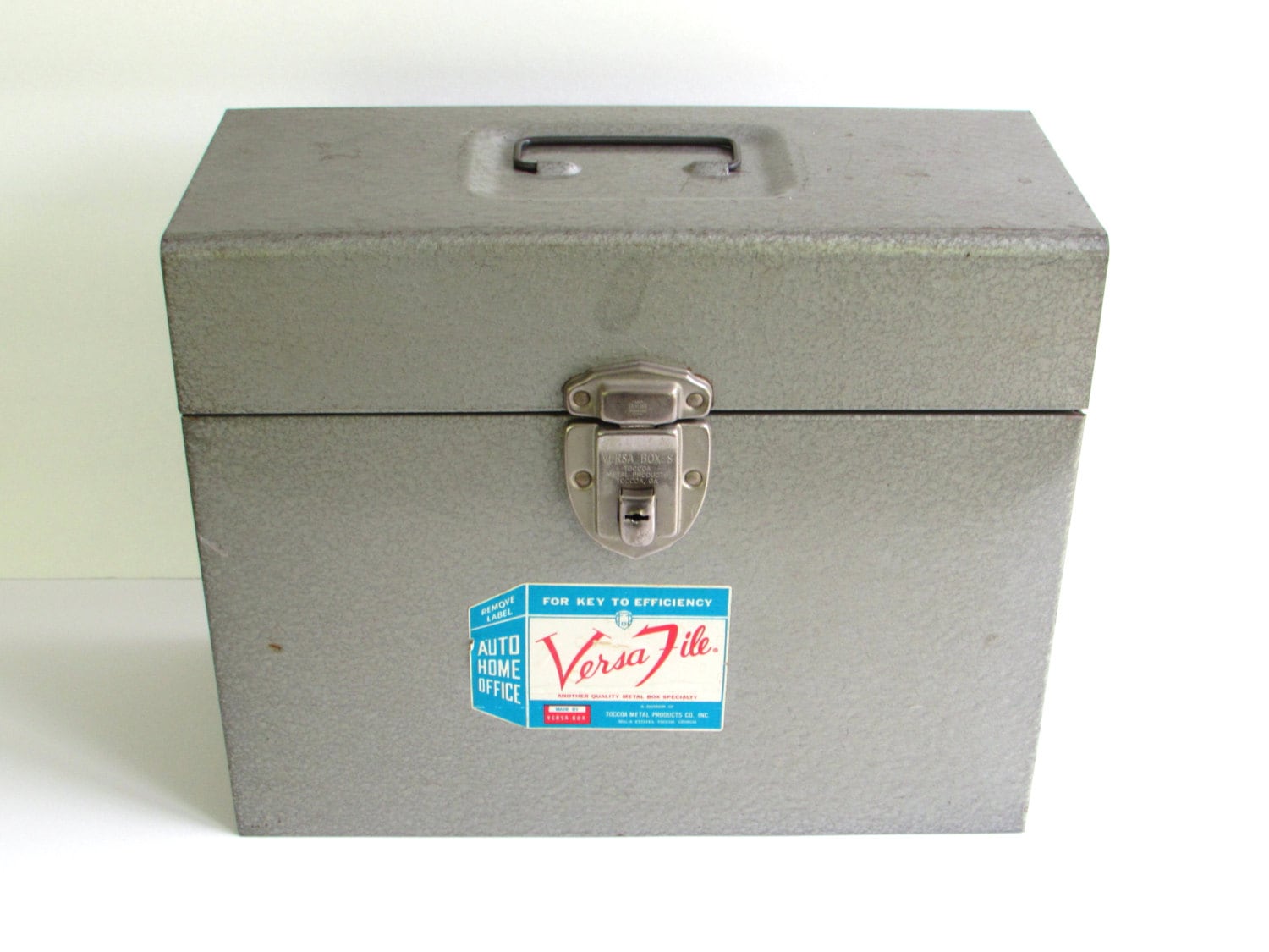 Vintage Metal File Box, Versa File Toccoa, Industrial Decor, Gray Metal ...