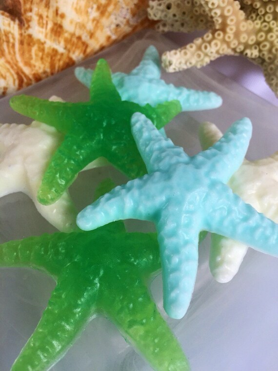 Starfish Soap Set of 5 Seastar soap Seashell Soap