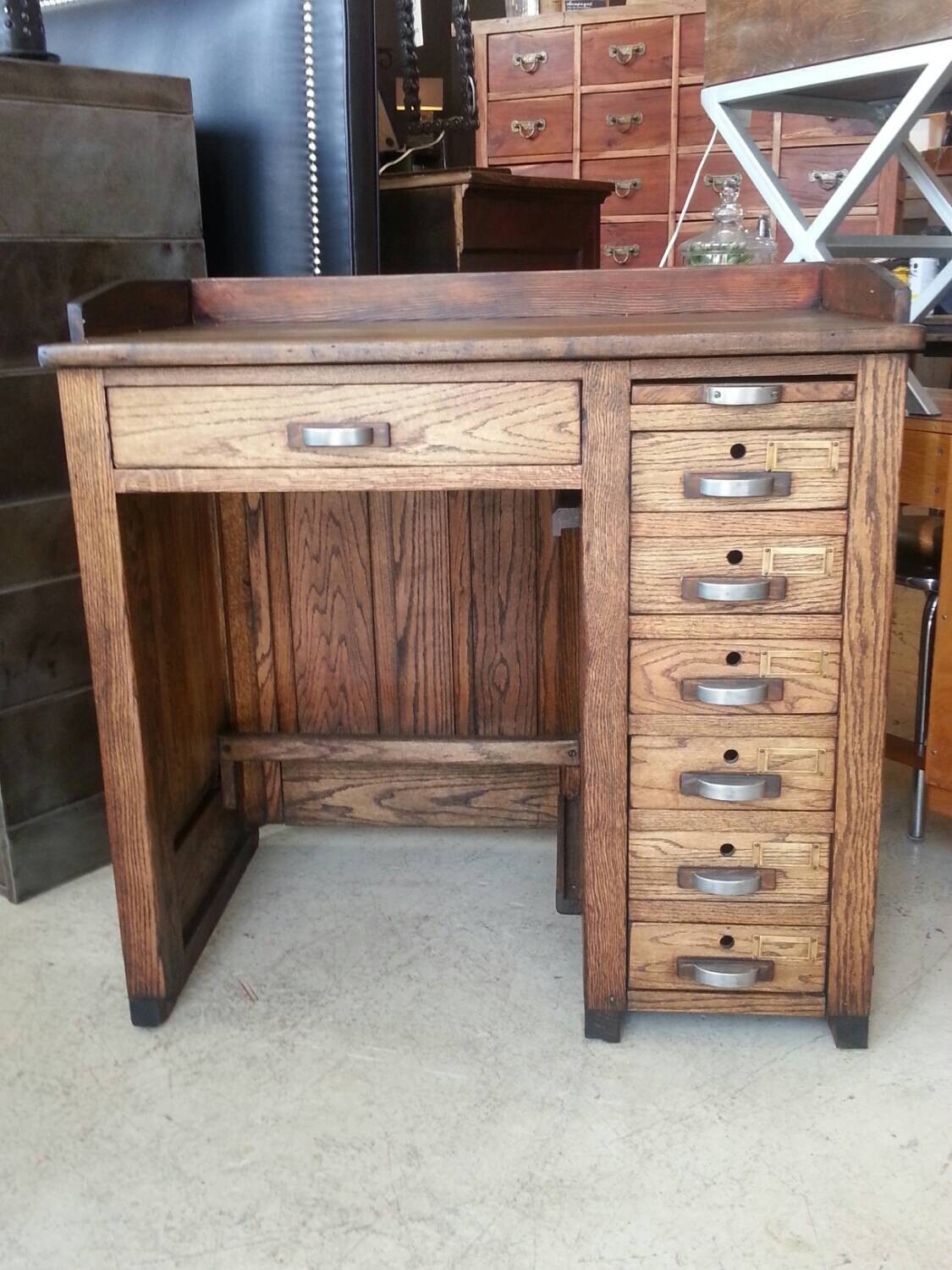 Vintage Oak Watchmakers Desk – Haute Juice