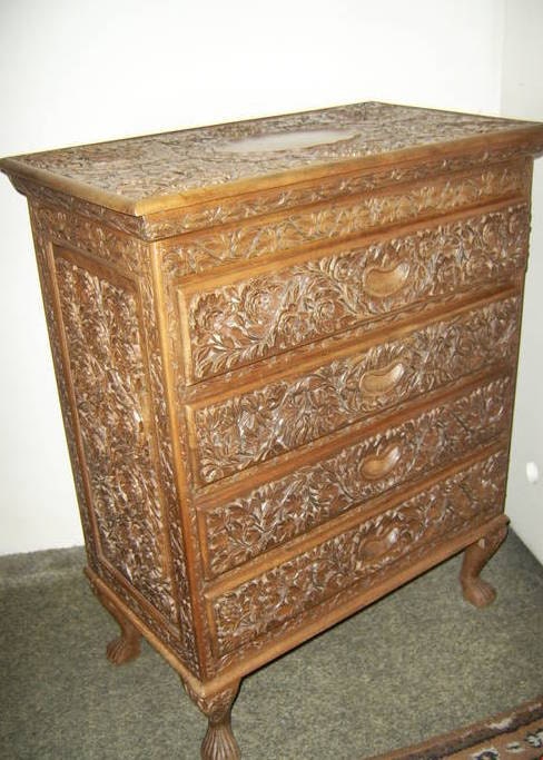 ANTIQUE HAND CARVED chest of drawers – Haute Juice