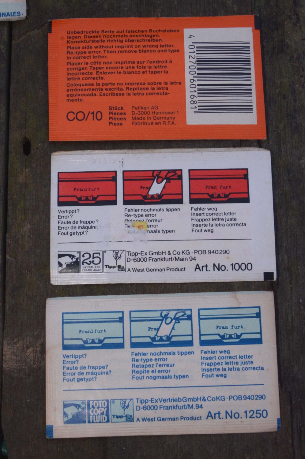 Vintage Typewriter Tipp-Ex Paper Correction Strips Tipp Ex