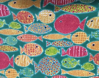 Tropical fish fabric | Etsy