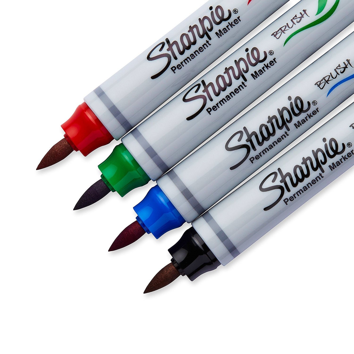 4 Sharpie Brush Tip Markers Sharpie Basic by HandmadeCraftSupply