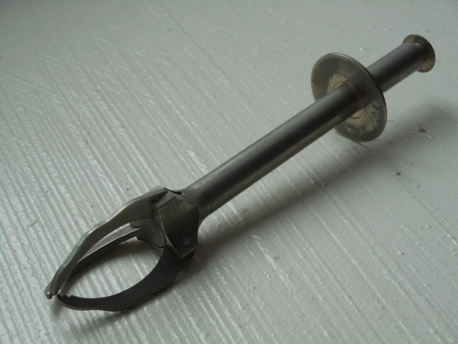 vintage French decorative metal short handled ice grabber / tongs ...