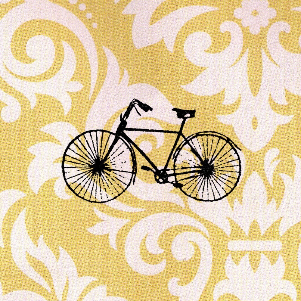 Bicycle Stamp: Wood Mounted Rubber Stamp