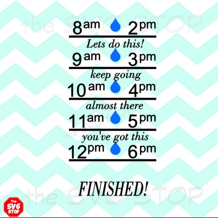 Water bottle markings SVG and studio files for Cricut by SVGstop
