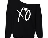 XO Inspired by The Weeknd Clothing Off Shoulder Oversized Slouchy ...