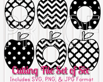 Chevron apple svg | Etsy