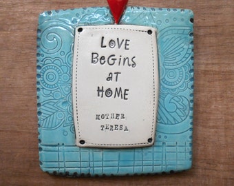 Ceramic house plaque | Etsy