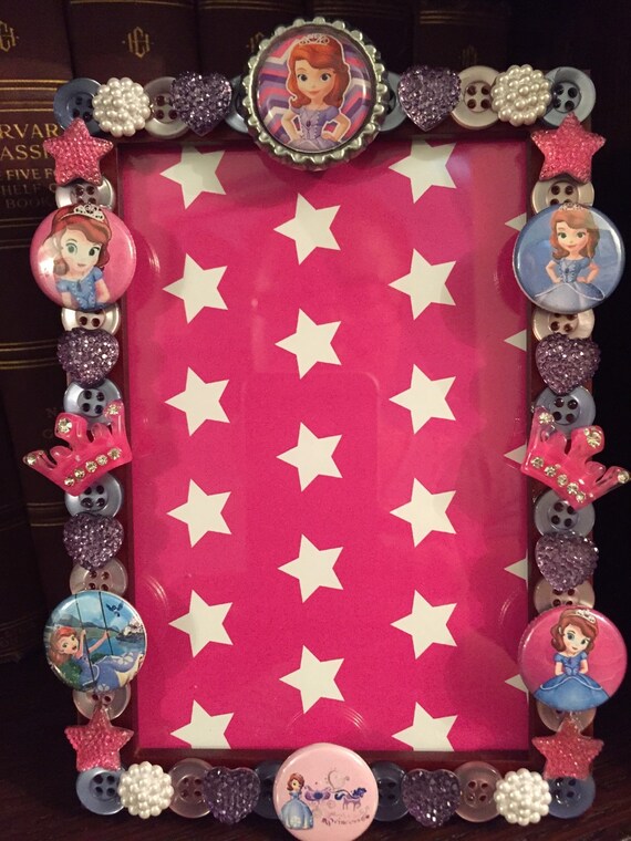 Sofia the first button picture frame displays by ButtonsAllAround