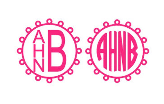 four letter monogram decal four letter monogram four