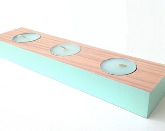 Wood tealight holder | Etsy