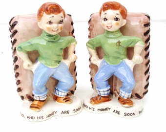 Funny bookends | Etsy