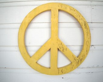 Wooden peace sign | Etsy