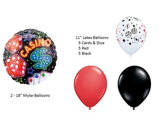 Casino balloons | Etsy