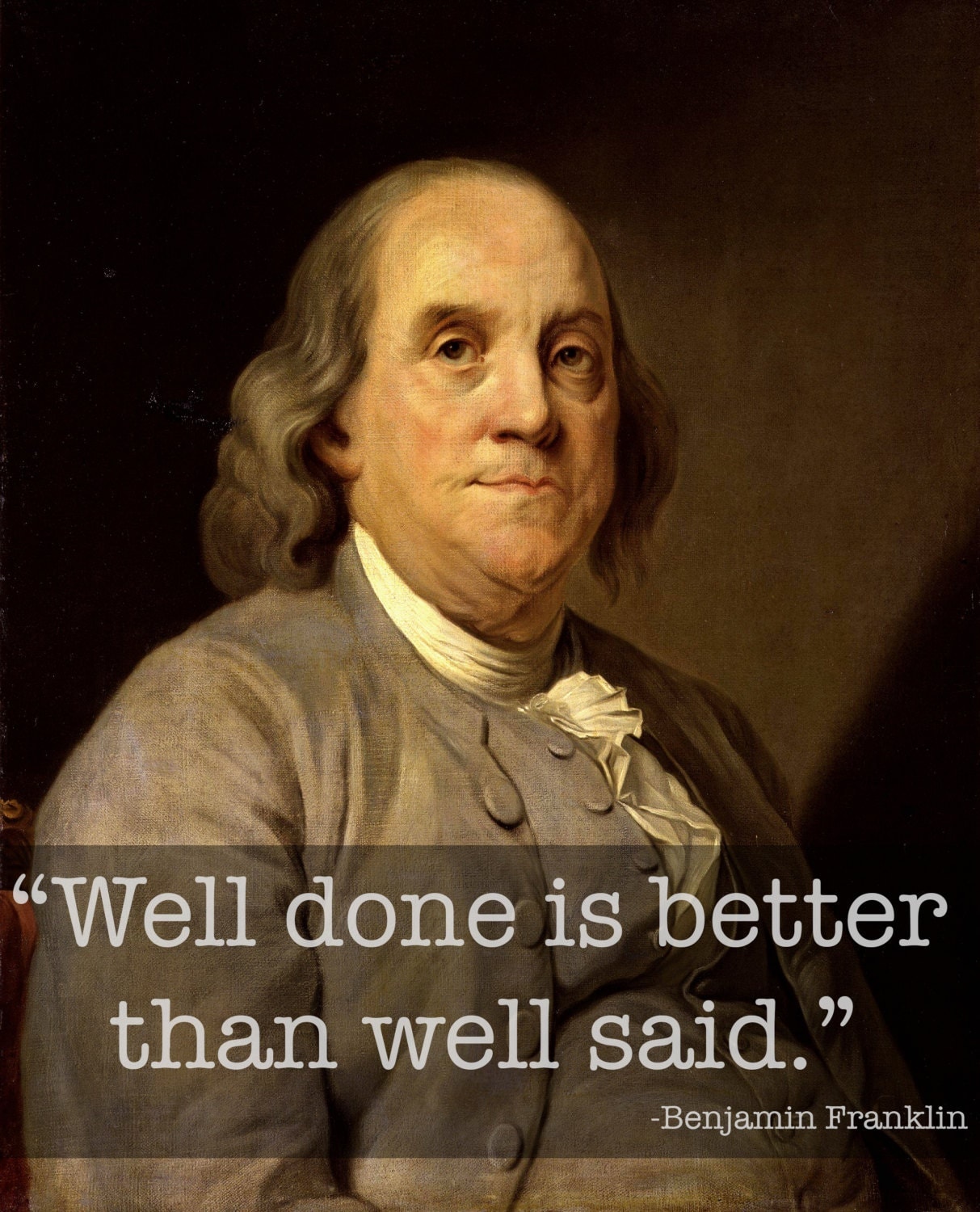 Benjamin Franklin inspirational Quotes Poster in
