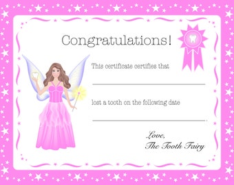 Fairy certificate | Etsy