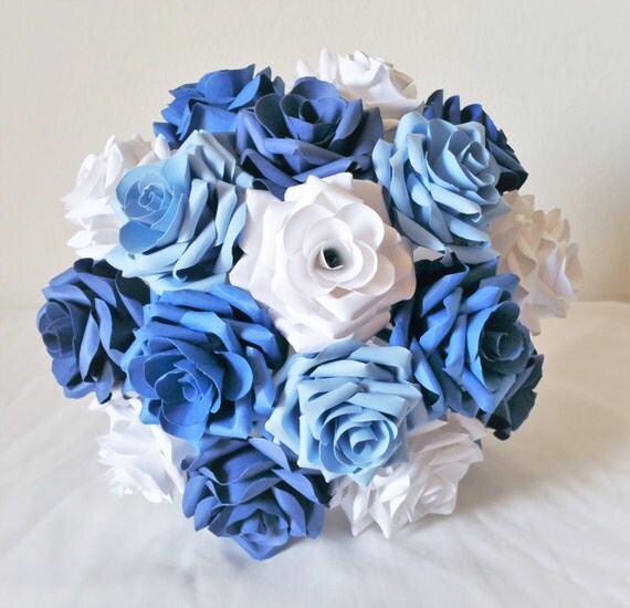 Paper Rose Bouquet / Paper Rose / Wedding Bouquet / Blue Rose