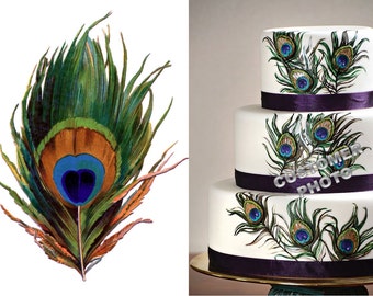 Unique peacock cake topper related items | Etsy
