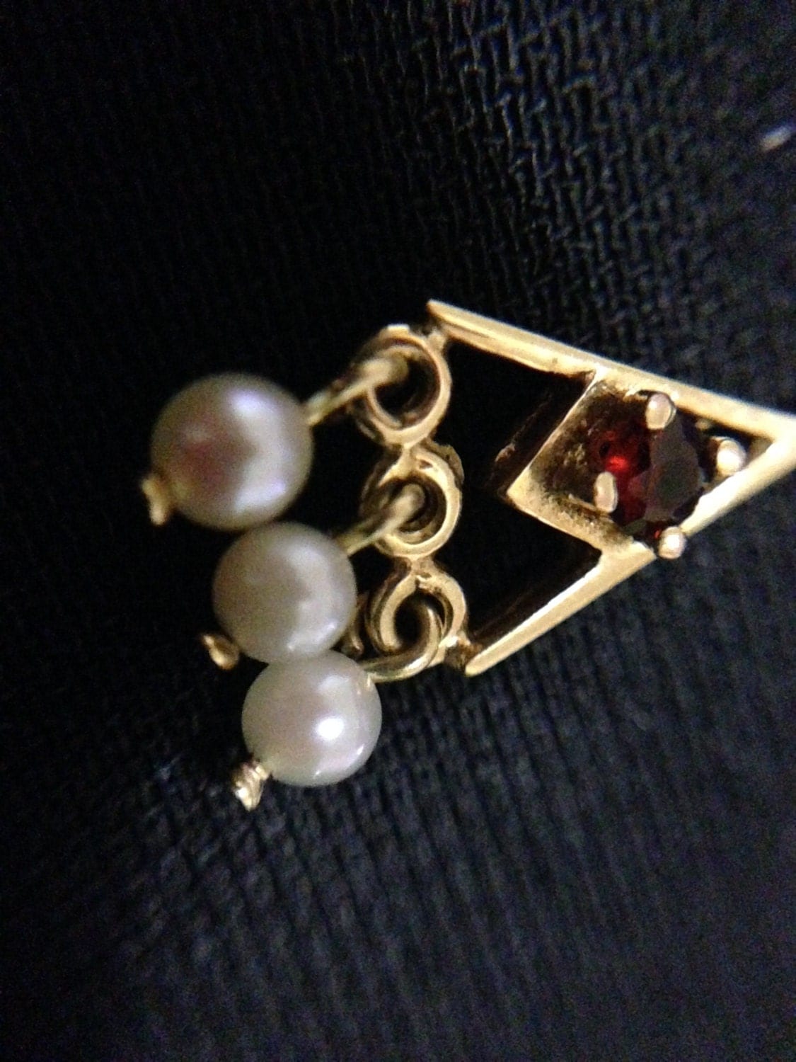Vintage 9ct Gold Ruby & Pearl Pendant – Haute Juice
