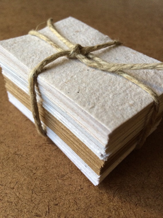 Special offer 100 cut 2x3 sheets of handmade paper recycled