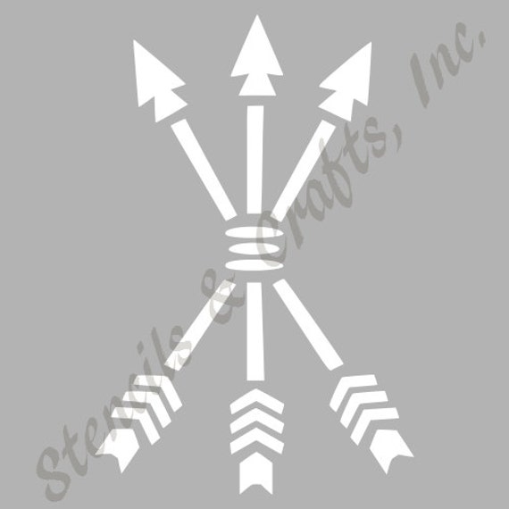 8 ARROW WESTERN STENCIL crossed arrows by sunflower33 on Etsy