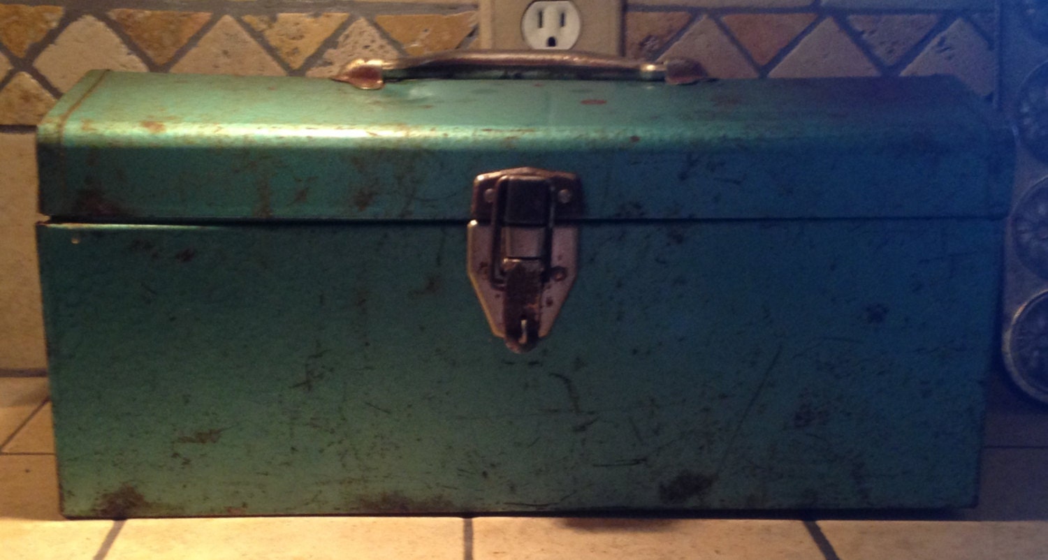 Industrial Aqua Metal Tool Box – Haute Juice